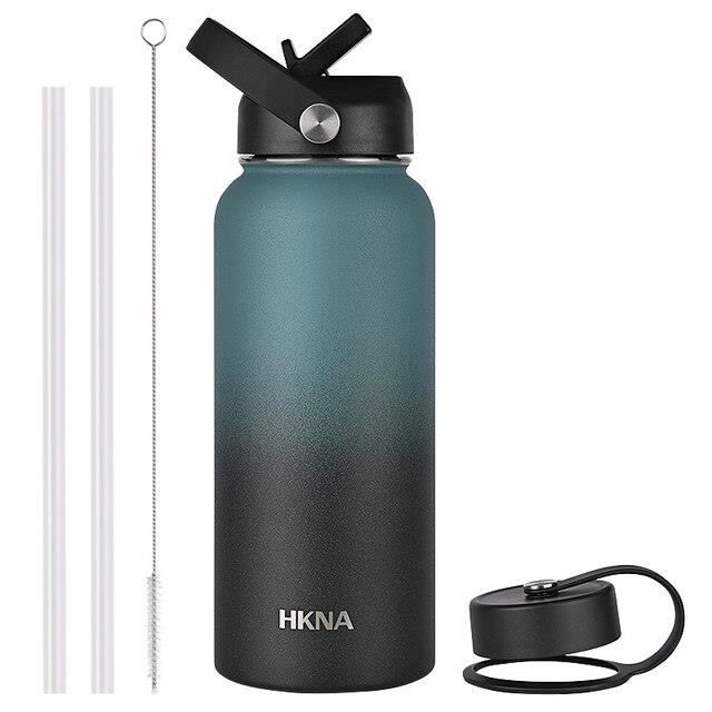 GOURDE BIDON,Black Blue Gradient-1000ml 32oz--Thermos de grande ...