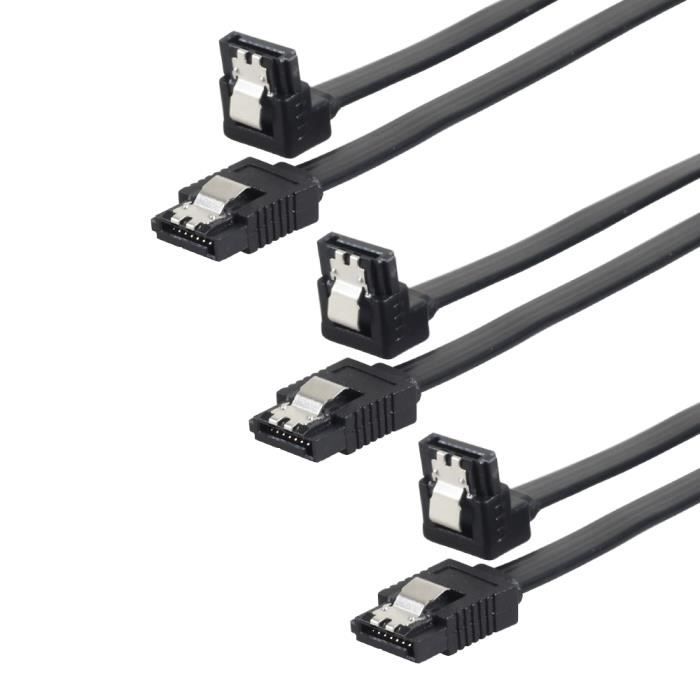 L type SATA3 Cable (3 Pack) For sata SSD HDD CD Driver CD Writer 90 ...