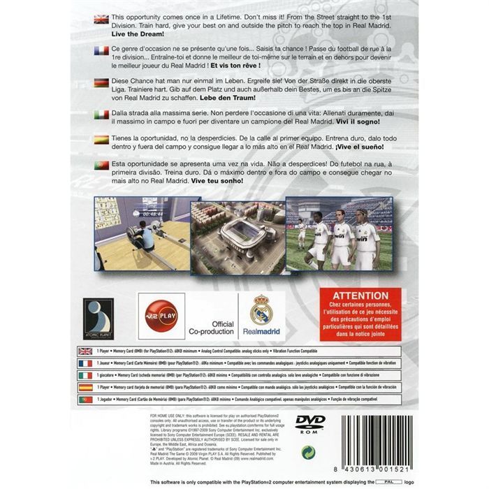 REAL MADRID : The Game / JEU CONSOLE PS2 - Cdiscount Jeux vidéo
