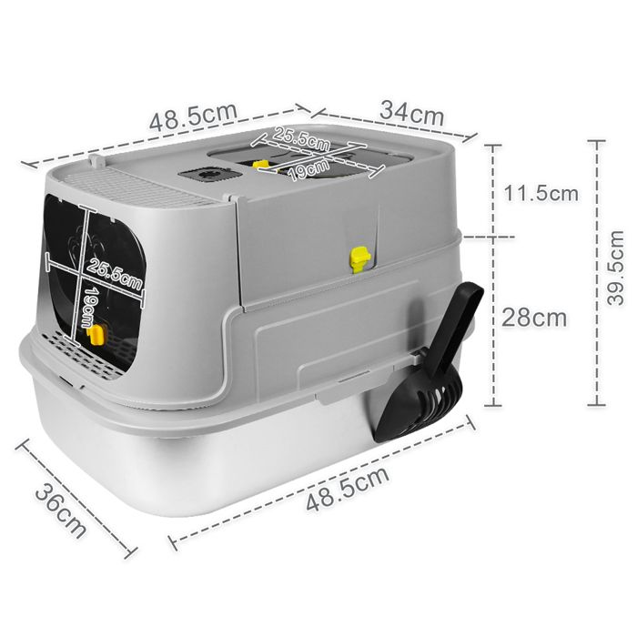 MIPAN. BAC À LITIÈRE EN ACIER INOXYDABLE, CONVIENT AUX CHATS DE TOUTES ...