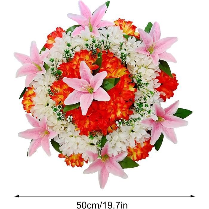Arrangements de Fleurs Funéraires en Soie Artificielle Hrysanthème ...