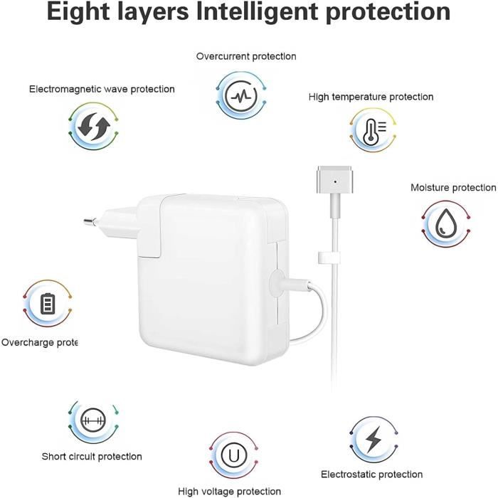 Chargeur Mac Book Pro 60W, Chargeur T-Tip Compatible avec Mac Book Air ...