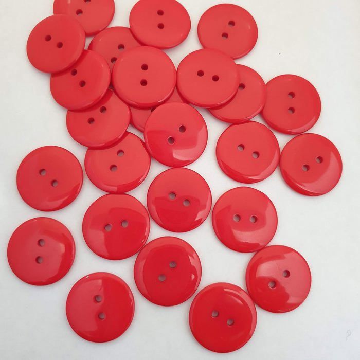 Lot de 24 boutons à coudre ronds en résine 23 mm Rouge.[Z4851 ...