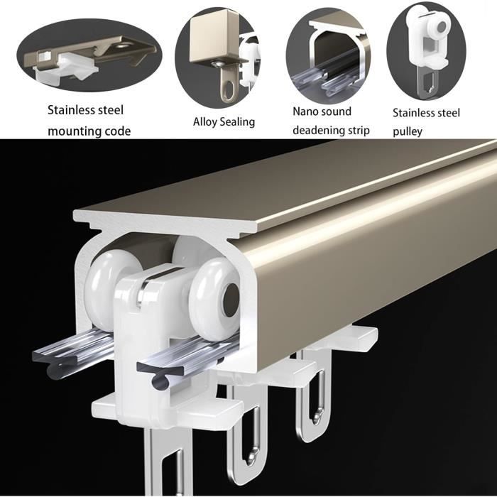 Rail De Coulissants, Rail De Plafond Pour Rideaux, Tringles À Rideaux ...