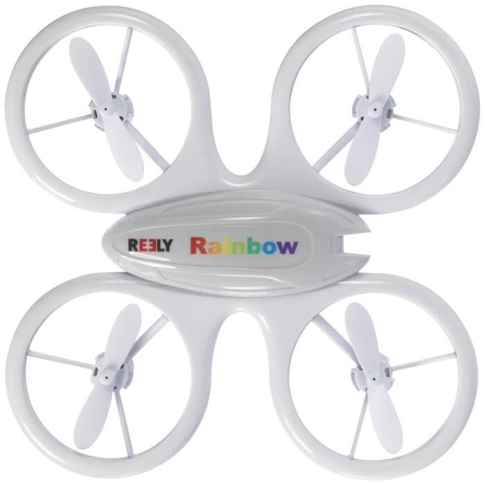 Drone quadricoptère - REELY - RAINBOW - Blanc - LED coloré - Caméra ...