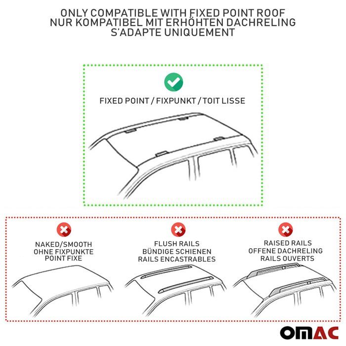 OMAC Barres de toit compatibles avec BMW Série 3 F30 Berline 2012-2019 ...