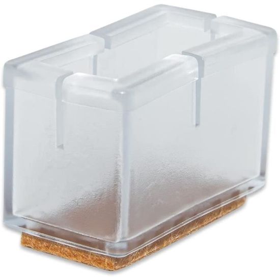 Lot de 8 Embouts rectangulaires en PVC pour Pieds de Chaise Protection ...