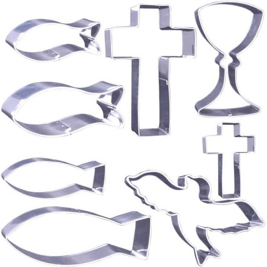 Lot De 8 Emporte-Pièces En Forme De Croix, De Colombe Et De Calice Pour ...