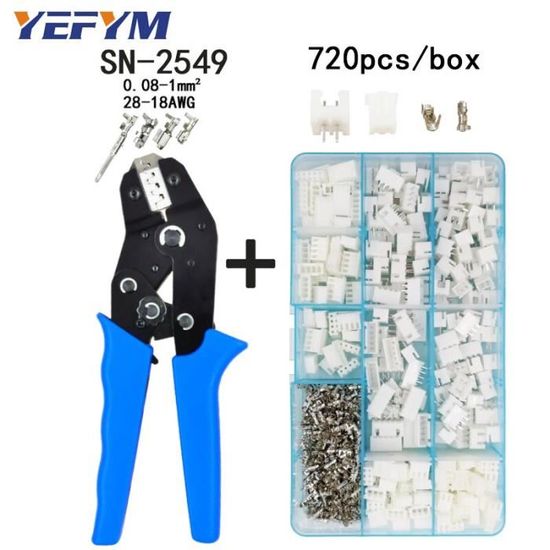 Pince outil - SN-2549 - Boîte d'outils de sertissage SN-48BS - cosse 2.8 4.8 6.3mm XH2.54 SM2.54 ...