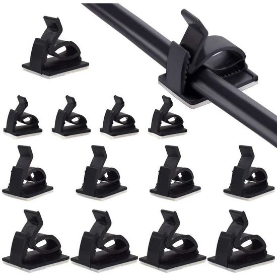 150 Pièces Clips Câble Auto-Adhésifs Réglable Clips De Câble ...