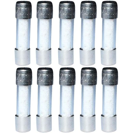 \U2013 C10839-10X Fusibles Semi-Retardés-Semi-Temporisés - En Verre - 8A - 250V Ac - 2Cm 5X20Mm ...