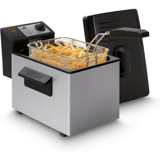 Friteuse A101M - avec zone froide - 3 litres - 2000 Watt - couvercle ...