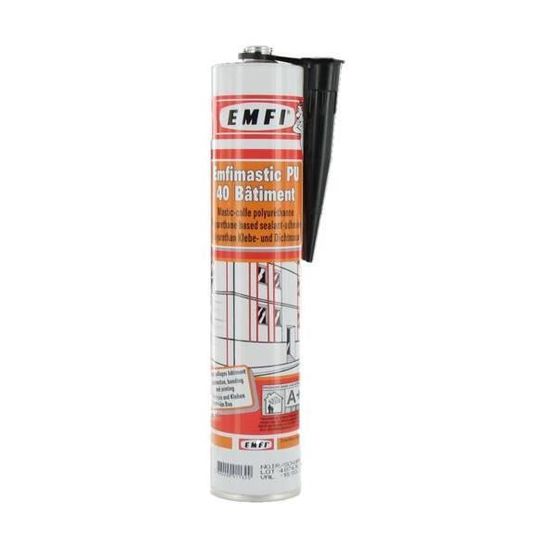 Mastic polyuréthane EMFI PU 40 FC - Noir - Cartouche de 300 ml - Lot de ...