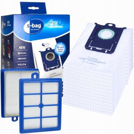 Lot de 12 sacs pour aspirateur Philips S-Bag Ultra Long Performance ...