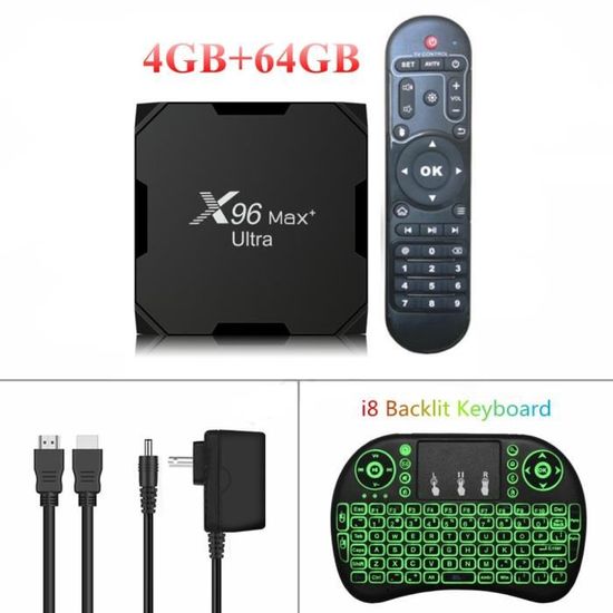 Boîtier TV X96 MAX Plus Ultra,Android 11,Amlogic S905tage,4 Go-64 Go ...