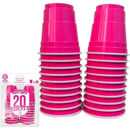 Pack De X20 Original Pink Shot Cups Officiels | Shots Américains 4Cl ...
