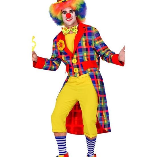 Queue de pie clown multicolore pour homme - WIDMANN - Carnaval et ...