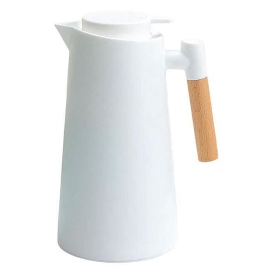 Fiole à vide portable 1000 ml Carafe à double paroi Manche en bois ...