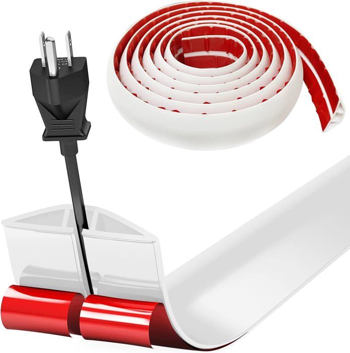 3M Cache Cable Sol, Petit Canal De Câble Flexible,Goulotte Passe Cable ...