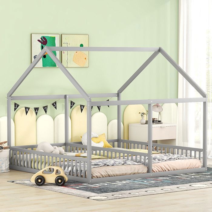 Lit cabane lit simple lit enfant Lit 90 x 200 cm Lits jumeaux lits ...