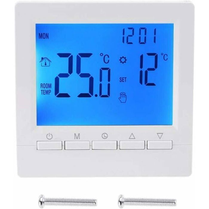 Thermostat de Chaudire lectronique avec cran LCD Programmable Sans Fil Rgulateur de Temprature ...