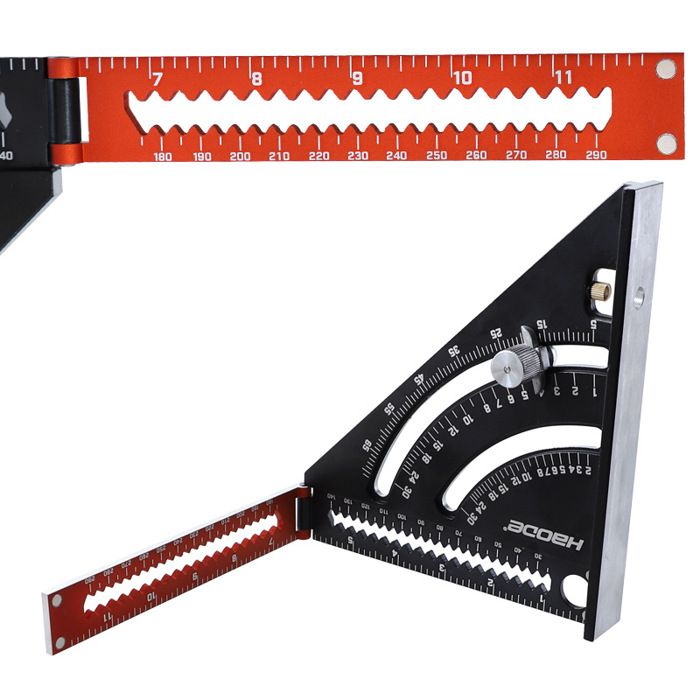 Equerre Menuisier Metal Aluminium Règle de Triangle Pliante Équerre ...