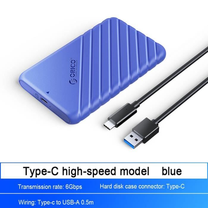 Blue Type-C 6 Gbitps - Boîtier adaptateur externe pour disque dur ...