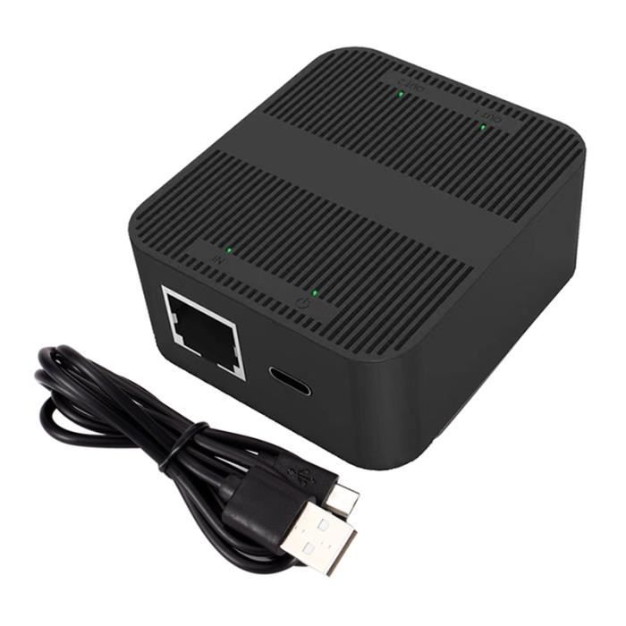 Commutateur Ethernet - 1 PC - 2 Ports RJ45 - 1000 Mbps - Portable ...