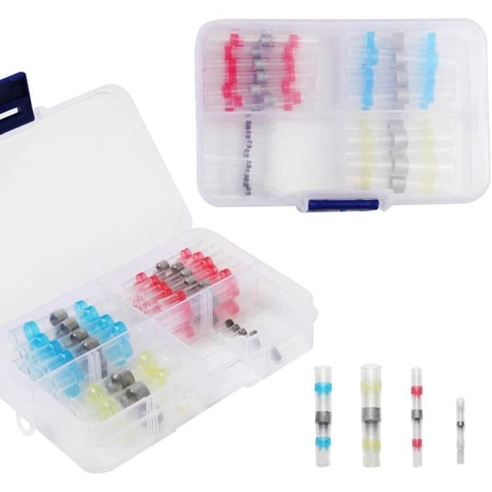 Lot de 50 connecteurs de fil à souder étanches et thermorétractables ...