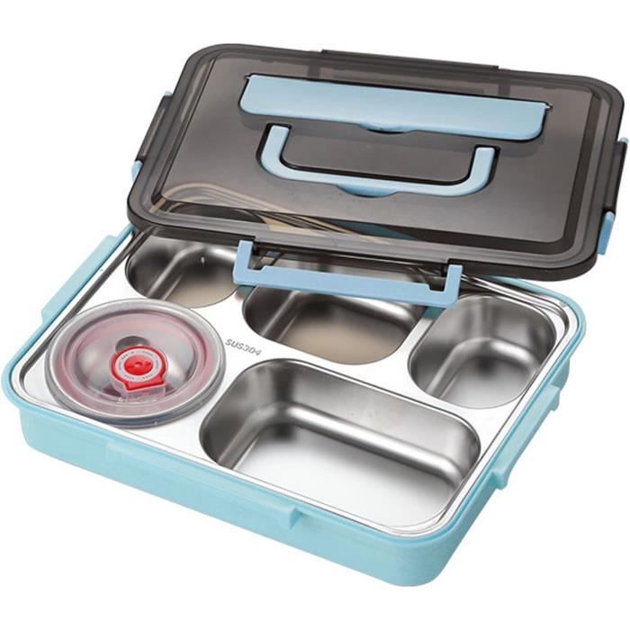 Bento Lunch Box Inox, Lunch Box Isotherme Avec Compartiments, Portable ...