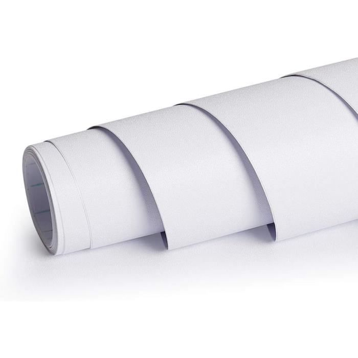 Papier Adhésif Décoratif Blanc Mat De 40Cm*5M Papier Vinyle Autocollant ...