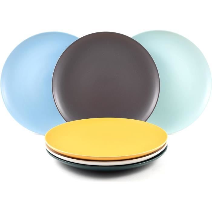 Lot De 6 Assiettes – Assiettes À Dîner En Céramique De Qualité ...