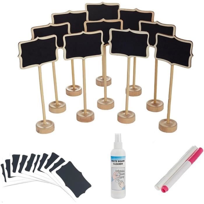 Mini tableau noir Petit Message frais en bois petit tableau noir signe de mariage siège PVC ...