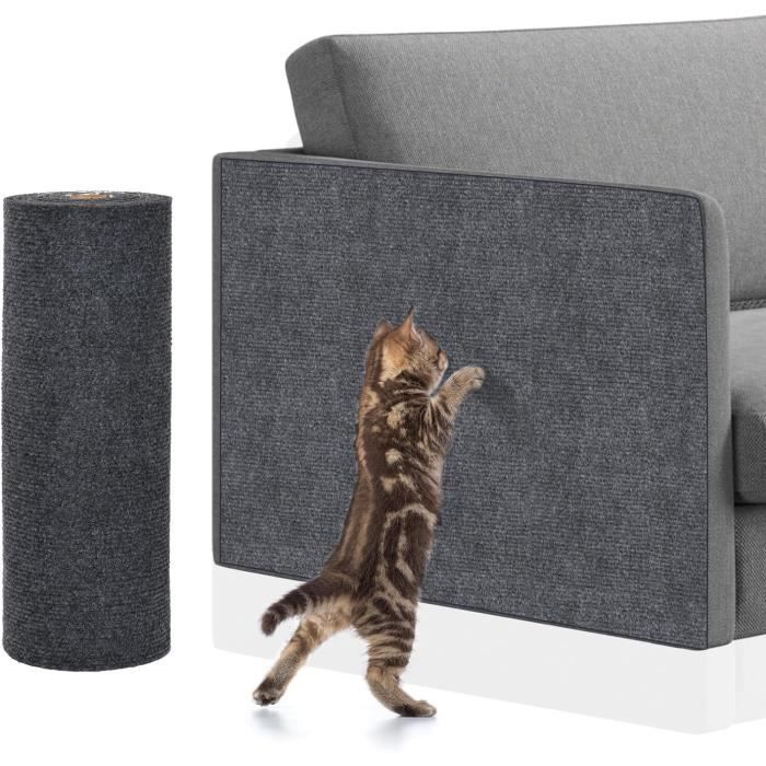 Anti Griffe Chat Canapé, 60*100cm Tapis à gratter Autocollant pour Chat ...