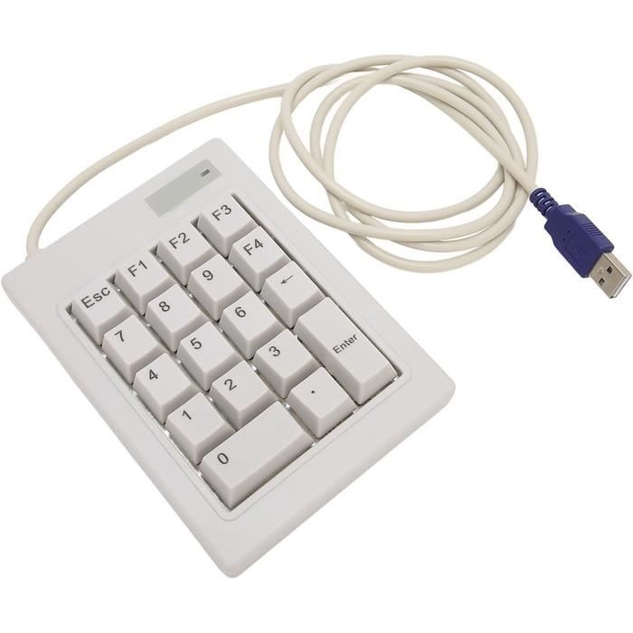 Pavé Numérique Mécanique, Clavier Numérique Filaire USB 18 Touches pour ...