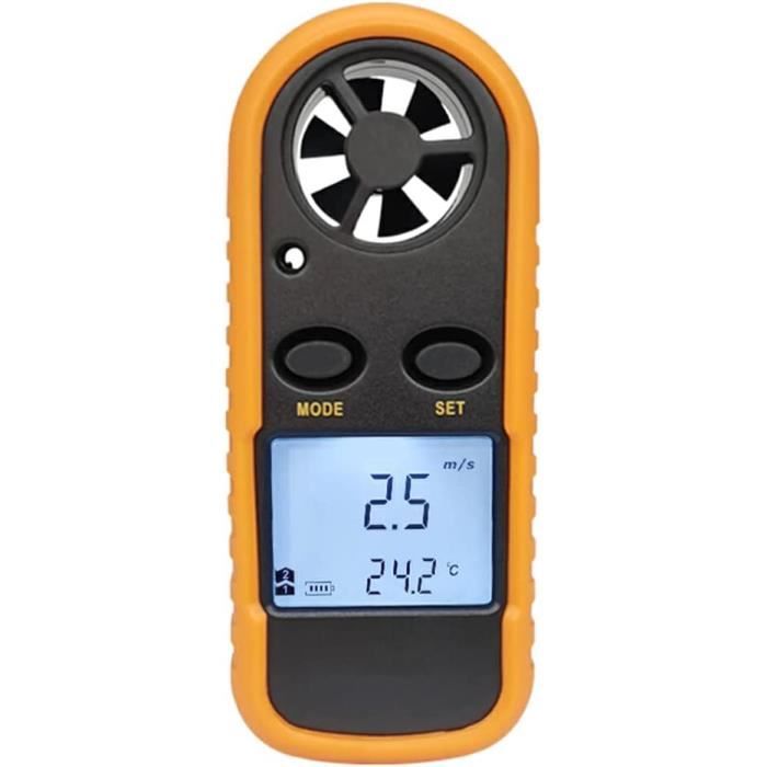 Anémomètre portatif 2 en 1 outil de mesure de la vitesse du vent ...
