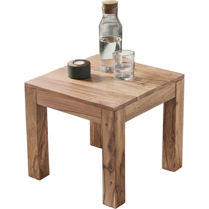 Table Basse Bois Massif Acacia Table de Salon 45x40x45cm,Table d ...
