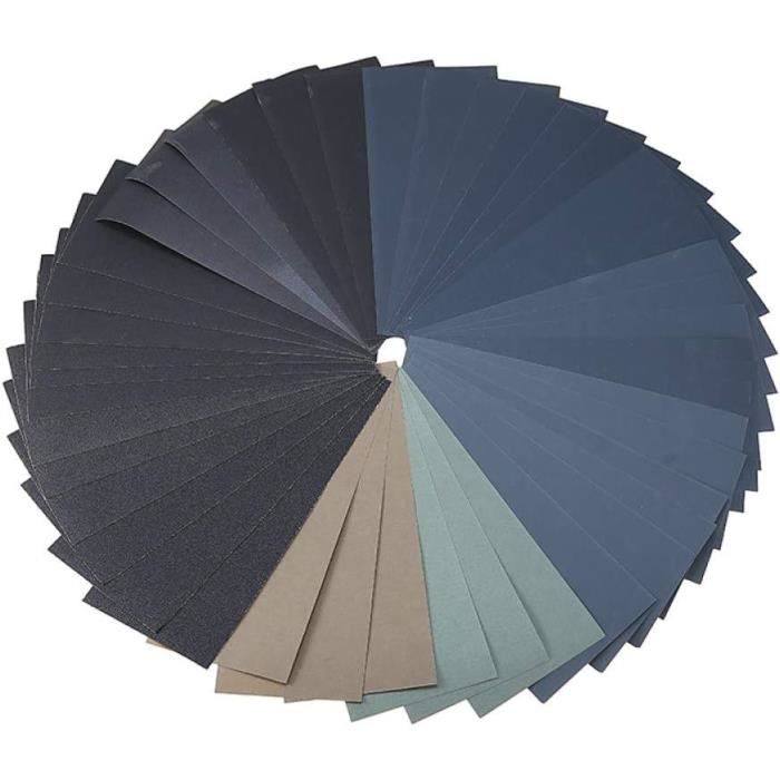 Papier de verre Assortiment de grains 150-5000 papier abrasif 45 pièces ...