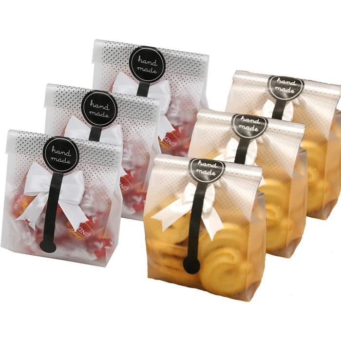 SAILING-GO Lot de 100 sachets en plastique translucide pour biscuits ...