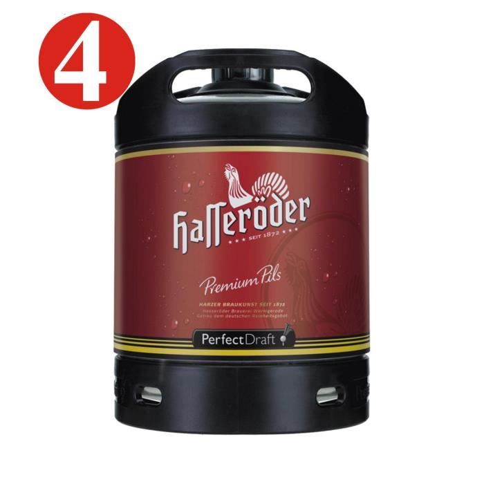 4x futs de bière Hasseroeder Perfect Draft prime Pils 6 litres tambour ...