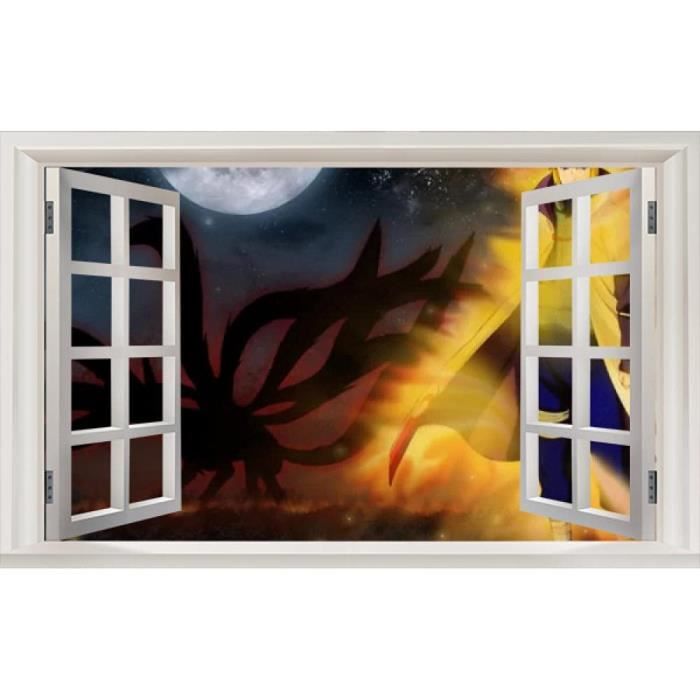3D Sticker Mural Naruto Japonais De Bande Dessine Voiture Kurama ...