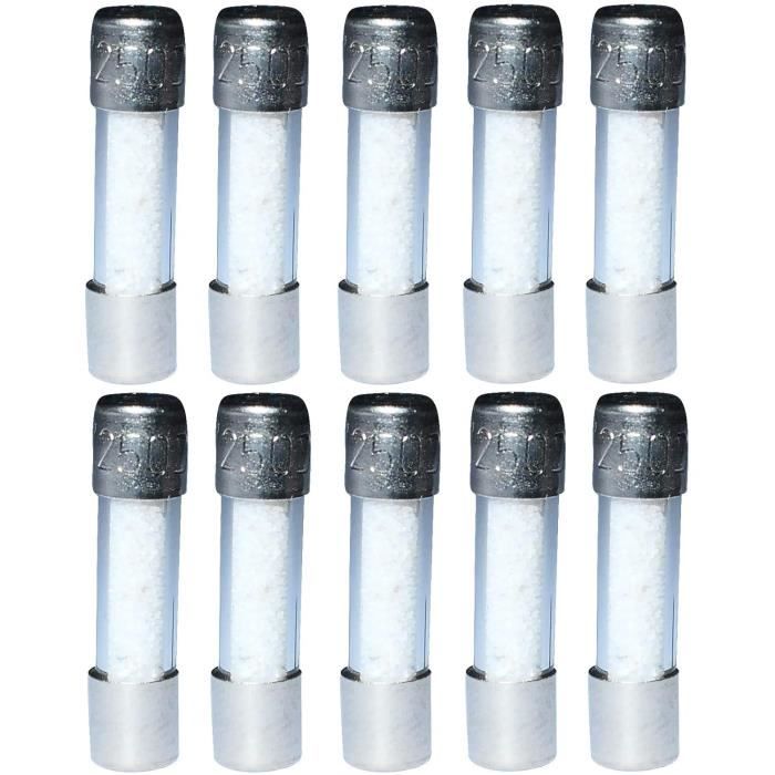 \U2013 C10839-10X Fusibles Semi-Retardés-Semi-Temporisés - En Verre - 8A - 250V Ac - 2Cm 5X20Mm ...
