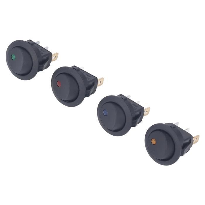 FAR Interrupteur d'alimentation rond 4PCS 12V Round Power Switches 3 ...