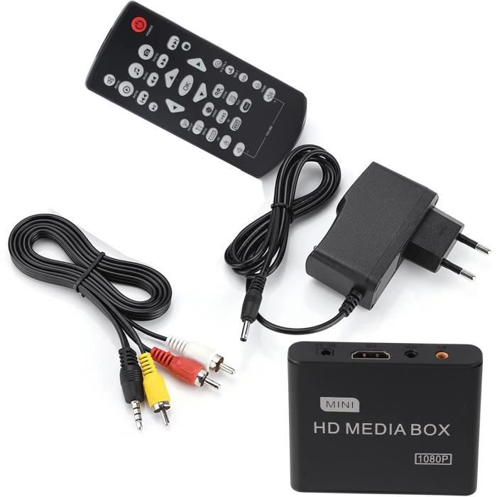 Lecteur multimédia - NoirMoi - Mini Box - Full HD 1080P - Support USB ...