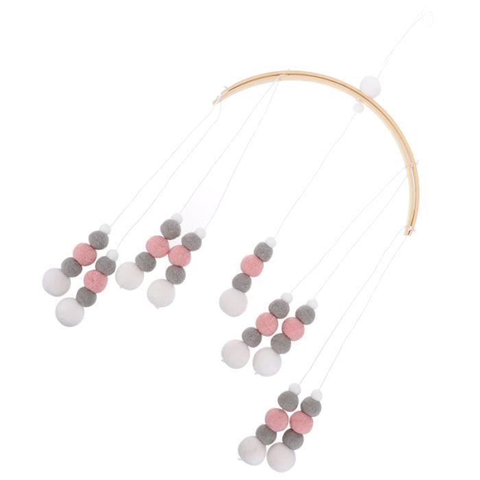Crib Mobile Nursery Mobiles Feutre Boules Mobile Feutre Mur Mur Mur ...