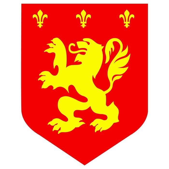 Cutout médiéval lion rouge diam. 30cm - Cdiscount Maison