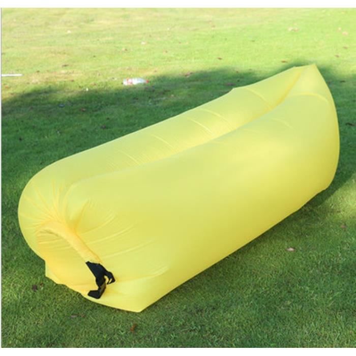 Hamac Gonflable - KAKOO - Sofa Lounger Portable - Jaune - Extérieur ...