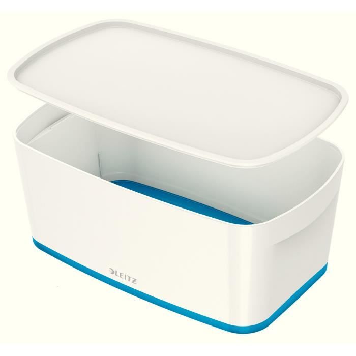 Boîte de rangement LEITZ MyBox - Small - Blanc et Bleu - Cdiscount Maison