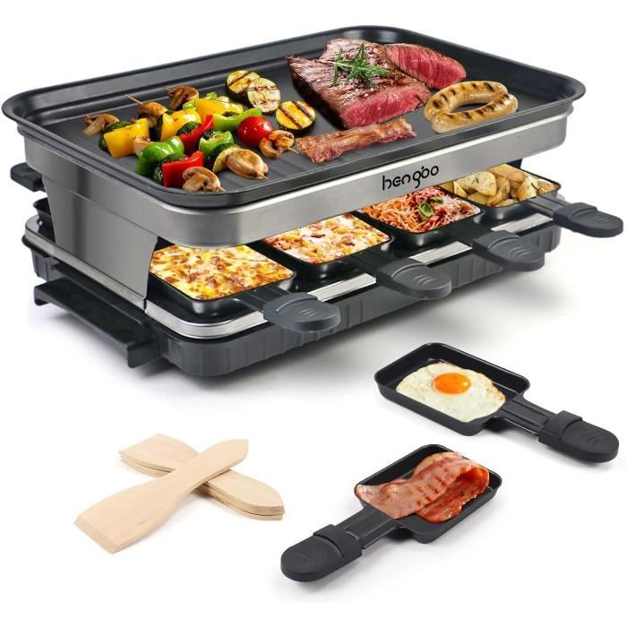 Appareil a Raclette 8 Personne Service a Raclette avec Revêtement Anti ...