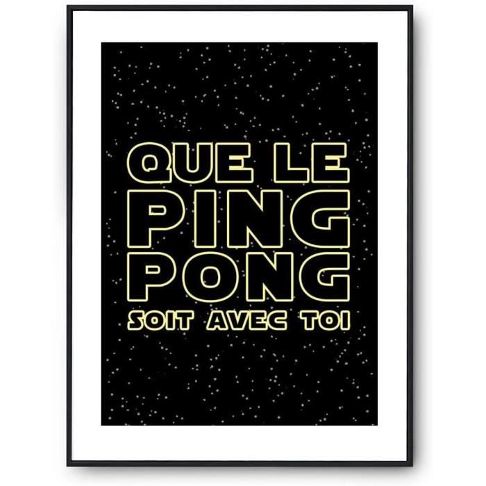 Affiche Ping Pong Soit Avec Toi | Poster Tableau Humour Pour Décoration ...